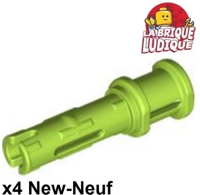 LEGO TECHNIC 4X Pin Long with Friction ridges Stop Bush vert citron ...