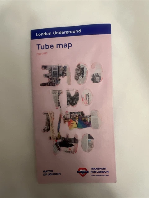 LONDON UNDERGROUND TUBE Map May 2023, Collectors Item, Cover: Sharon ...