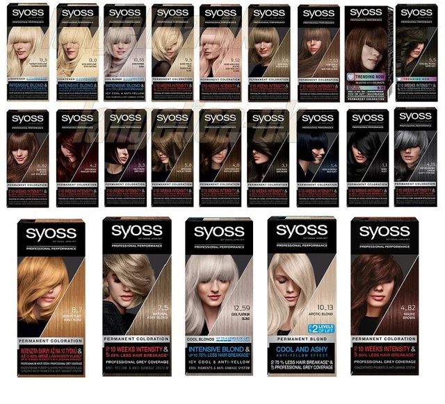 SYOSS PROFESSIONAL PERFORMANCE Permanent Hair Dye Color Lasting New ...