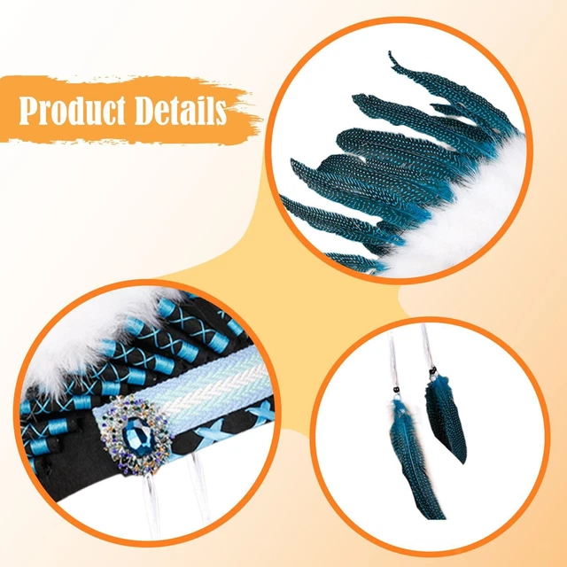 FEATHER HEADDRESS FANCY Dress Headwear for Performance Dance Stage ...