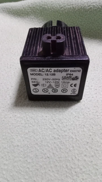ORIGINAL DMC AC/AC Adapter 12.12B Netzteil Steckernetzgerät Transformer ...