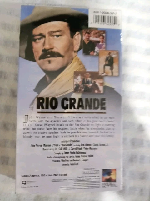 RIO GRANDE (VHS, 1994, Colorized Version) John Wayne Sealed Movie ...