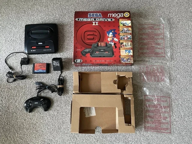 SEGA MEGA DRIVE 2 Console Red Variant Mega Games 6 Box CIB Pal Fast ...
