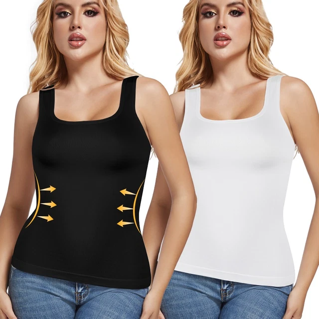 TUMMY CONTROL TANK Top Women Compression Shapewear Cami Vest Shaper ...
