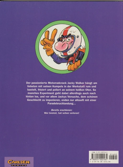 JACKY WALKER Nr.01 Wer bremst, hat schon verloren!, Carlsen Comics 1998 ...