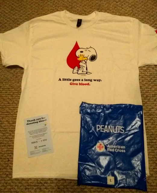 NEW 2025 SNOOPY American Red Cross Peanuts Woodstock T Shirt size LARGE ...