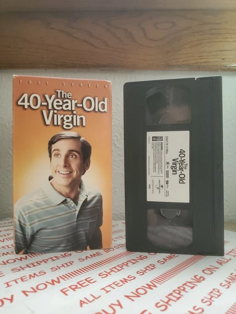 40 YEAR OLD Virgin VHS Tape 2005 RARE VINTAGE Late Release VCR MOVIE ...