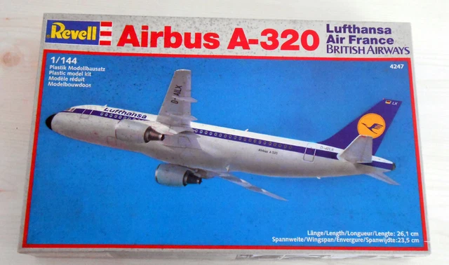 MAQUETTE 1/144 REVELL 04247. Airbus A320 Lufthansa Air France BRITISH ...
