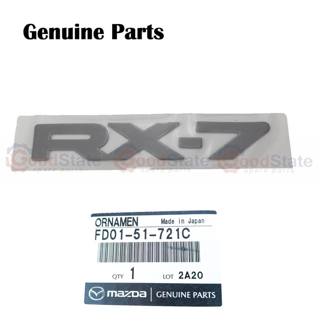 GENUINE MAZDA RX-7 FD3S FC3S 1993-1995 Rear Emblem Badge Decal Silver ...