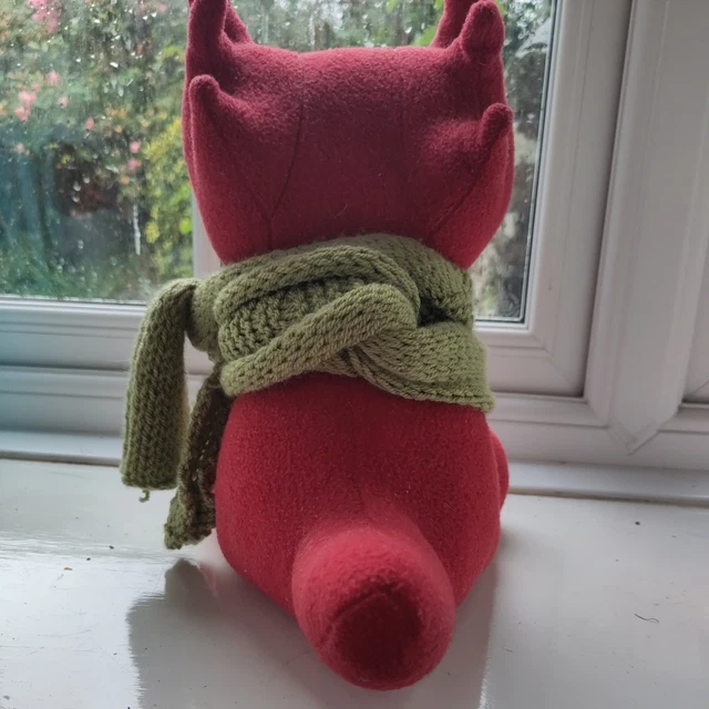 DRAGON SOFT TOY button eyes homestuck cute with scarf red and green £8. ...