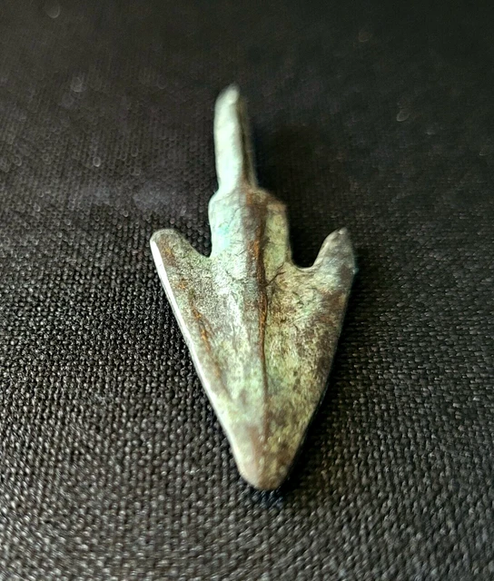 ANCIENT BRONZE AGE Luristan Arrowhead - Dark Green Bronze Patina 1250-650 B.c £14.99 - PicClick UK