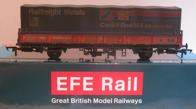 EFE RAIL/BACHMANN OO E87044 BR Railfreight Red SEA Hooded Wagon 461005 ...