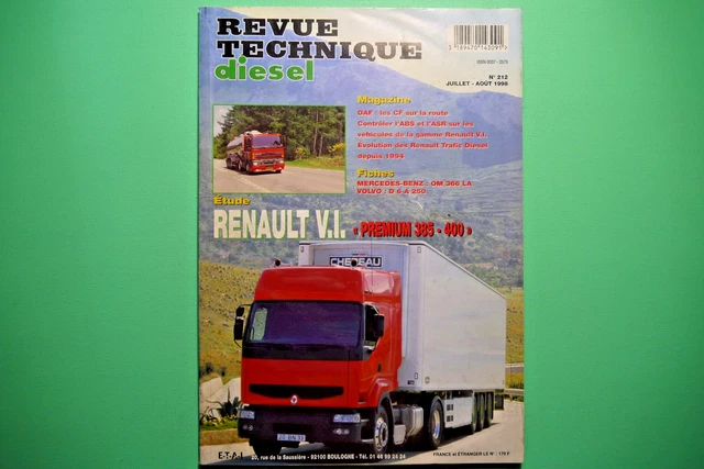 REVUE TECHNIQUE DIESEL n° 212 - Renault vi premium 385 400 EUR 25,00 ...