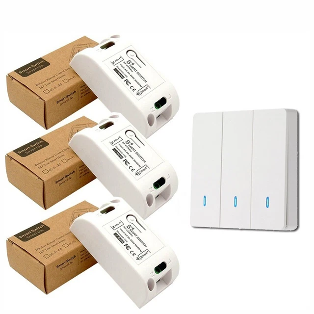 PULSANTE TELECOMANDO INTERRUTTORE wireless personalizzabile 433 MHz 220 ...
