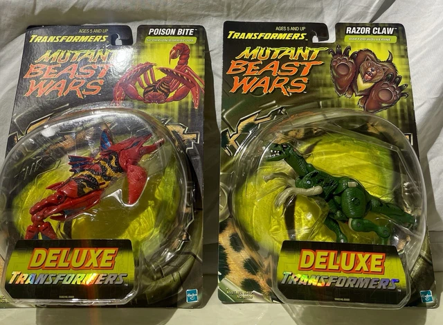 TRANSFORMERS BEAST WARS Deluxe Mutant Razor Claw,poison Bite, Lot Of 2 ...