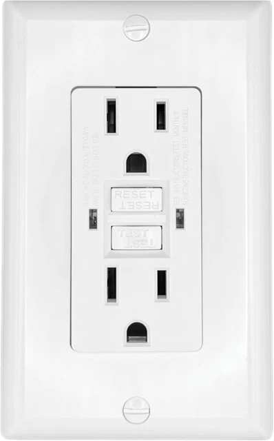 DUAL GFCI OUTLET with cover plate white ac electrical $96.61 - PicClick CA
