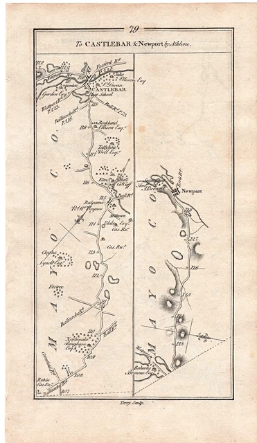 TAYLOR SKINNER IRELAND Map Castlebar Newport Ahascragh Mountbellew ...