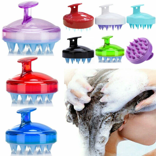 WEICHE SHAMPOO-KOPFHAUT-DUSCHE-KÖRPER-WÄSCHE-HAAR-MASSAGE-MASSAGE-BÜRSTE AUS C8 EUR 5,05 ...