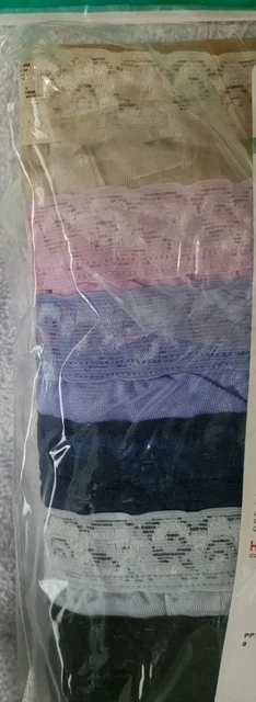 Hanes Nylon Hi Cut Panties 6 Pack Underwear Assorted Colors Womens