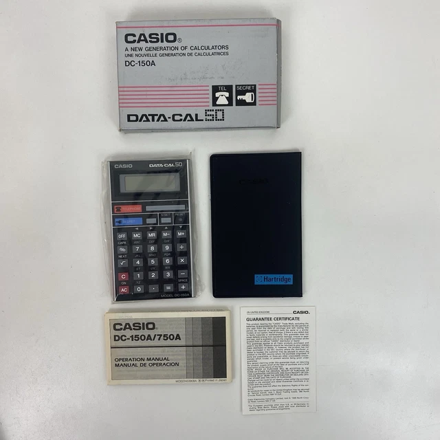 CASIO DATA CAL 50 Calculator DC150a With Box Unused But Flat Battery £8 ...