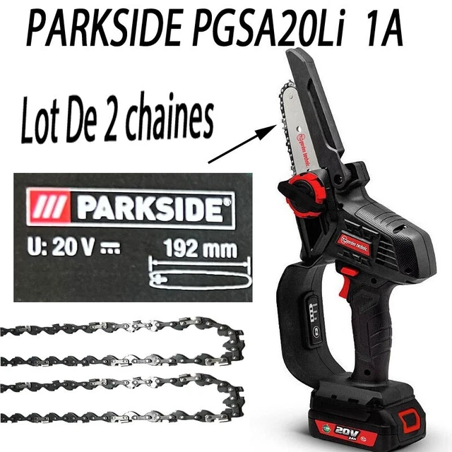 LOT 2 CHAINE s MiNi TRONCONNEUSE PARKSIDE PGHSA 20 LI 1A Pour guide ...
