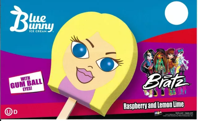 Bratz Blue Bunny Ice Cream Truck Sticker 8x 5 Free Shipping £6 37