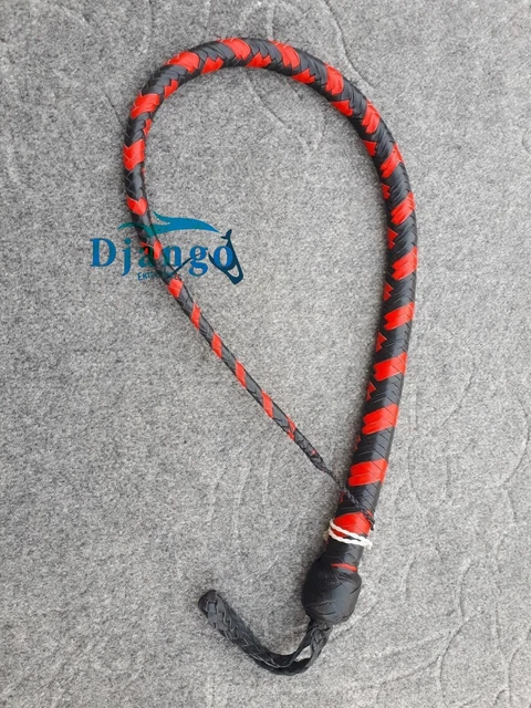 3 FEET LONG 12 Plait Genuine Kangaroo Leather Signal Whip Snake Flogger ...