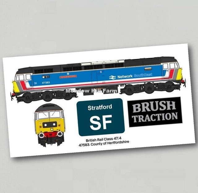 BRITISH RAIL CLASS 47 Fridge Magnet 47583 Network South East Locomotive ...