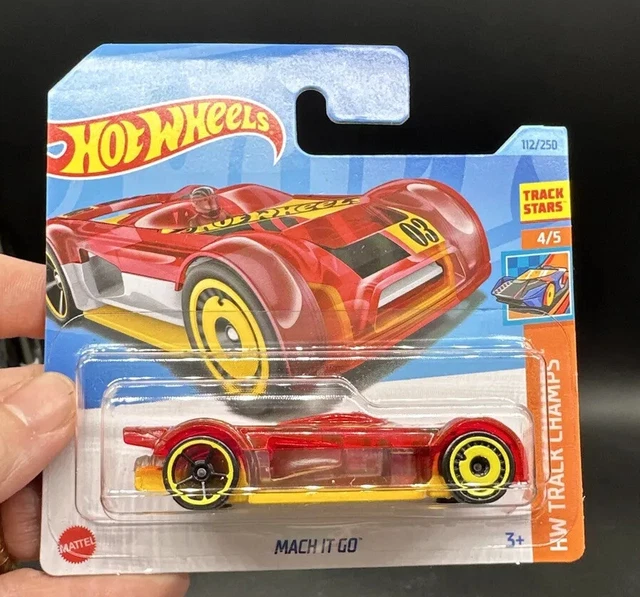 CARTE COURTE HOT Wheels Mach it go rouge #112 - 2023 HW Track Champs ...
