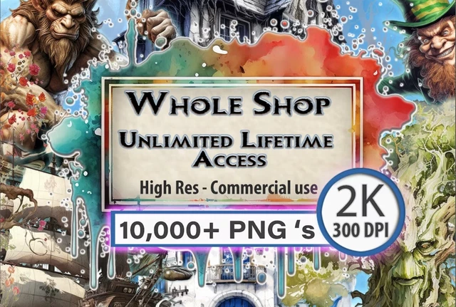CLIPART CLIP ART Bundle 10,000 Images Over 500 Packs Unlimited Lifetime ...
