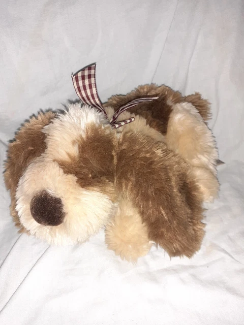 KEEL TOYS SIMPLY Soft Collection Laying Dog with Patch/Ribbon Soft ...