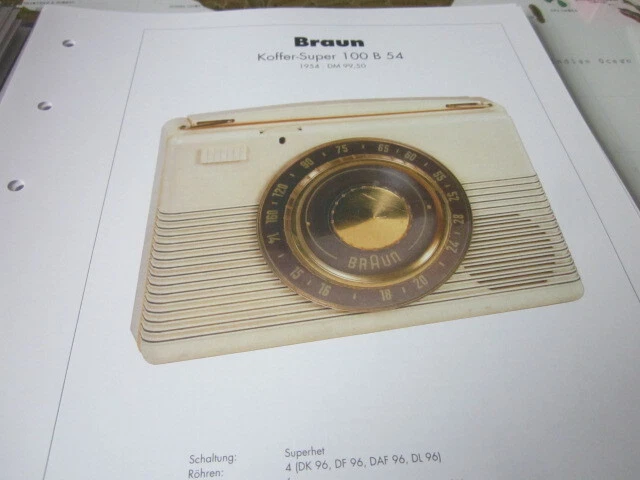 RADIO ARCHIV SCHALTPLAN 98 Baun Koffer Super 100 B 54, 1954 EUR 7,50 ...