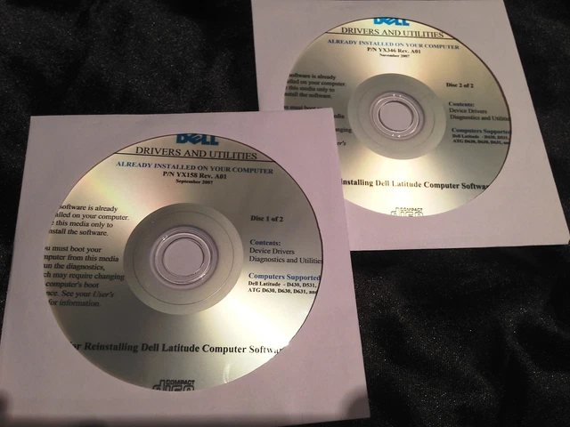 DELL LATITUDE D430 D531 D630 D631 D830 XP Drivers CD DVD Disc £5.86 ...