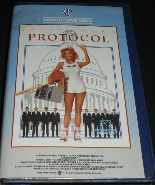 PROTOCOL VHS TAPE (Rare) Goldie Hawn (Warner Home Video) Fat Box Ex ...