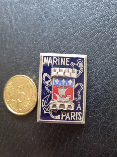 INSIGNE MILITAIRE MARINE Nationale MARINE A PARIS. Fabricant Arthus ...