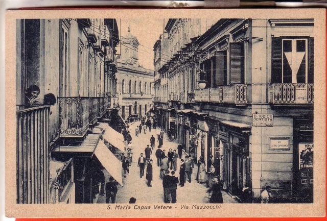CARTOLINA S. Maria Capua Vetere Fp Viaggiata 1936 Via Mazzocchi Bella ...