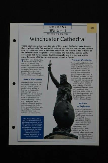 KINGS & QUEENS Maxi Card Winchester Cathedral - William I - Normans $9. ...