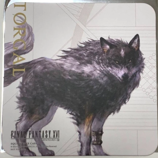 FINAL FANTASY XVI Square Enix Cafe original Coaster Torgal FF16 jeu JP ...