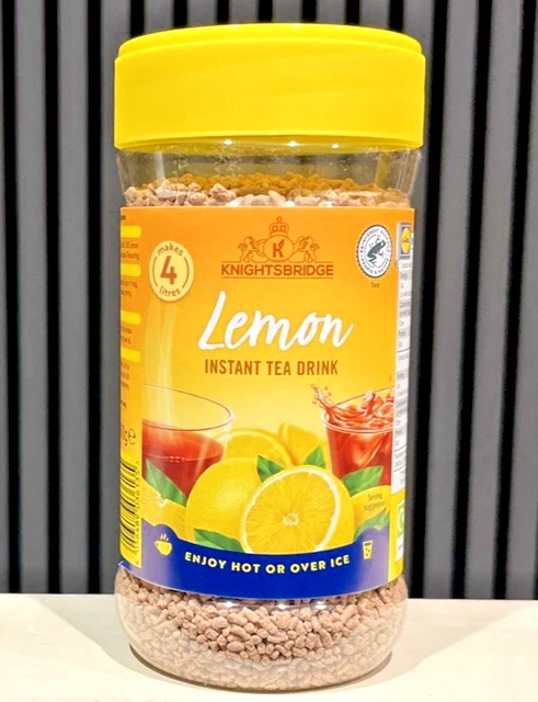 KNIGHTSBRIDGE INSTANT TEA Drink Peach & Lemon Hot Or Iced 400G £7.95 ...