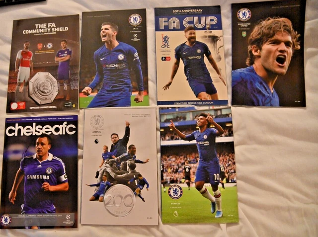 CHELSEA FOOTBALL CLUB matchday programmes x 7 different competitions ...