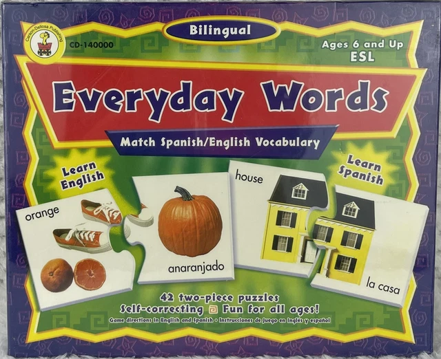 BILINGUAL EVERYDAY WORDS Carson-Dellosa Match Spanish/English ...