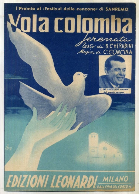 SPARTITO MUSICALE - "Vola Colomba" - 1952 Festival Si Sanremo EUR 6,50 ...