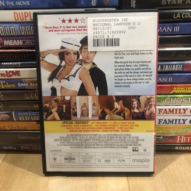NATIONAL LAMPOON'S DORM Daze 2 DVD Uncut College Comedy Special ...
