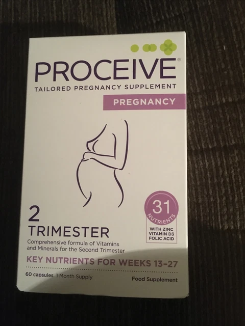 PROCEIVE PREGNANCY TRIMESTER 2 - 60 Capsules 100% ORIGINAL - 06/2028 £ ...