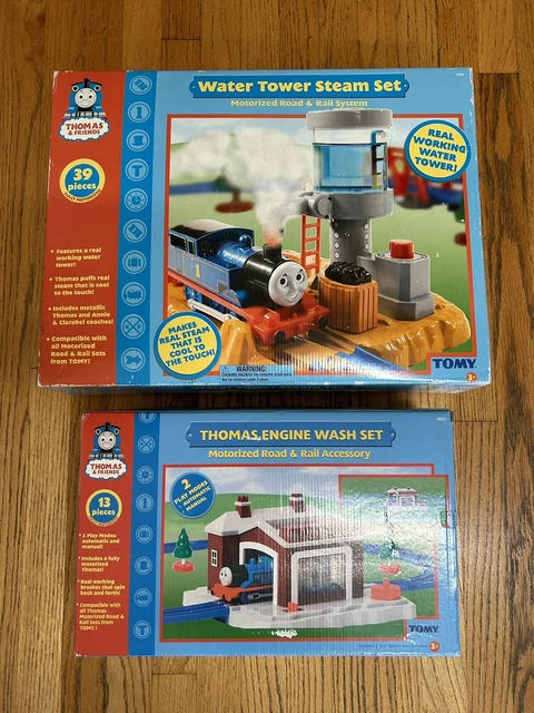 THOMAS & FRIENDS Water Tower Steam Set Motorized Train & Track & Engine ...
