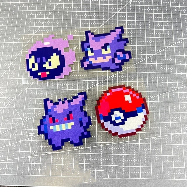 GENGAR EVOLUTION PIXEL car stickers cartoon cute side window tail ...