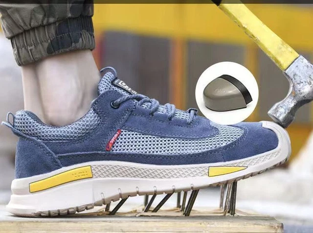 ANTI-SMASHING ANTI-PIERCING SAFETY work Shoes Steel Toe Cap Work Boots ...