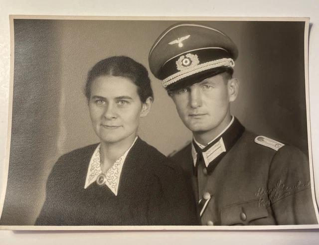 KREFELD SOLDAT WEHRMACHT Paar Herr Mann Frau Uniform Original Foto ...