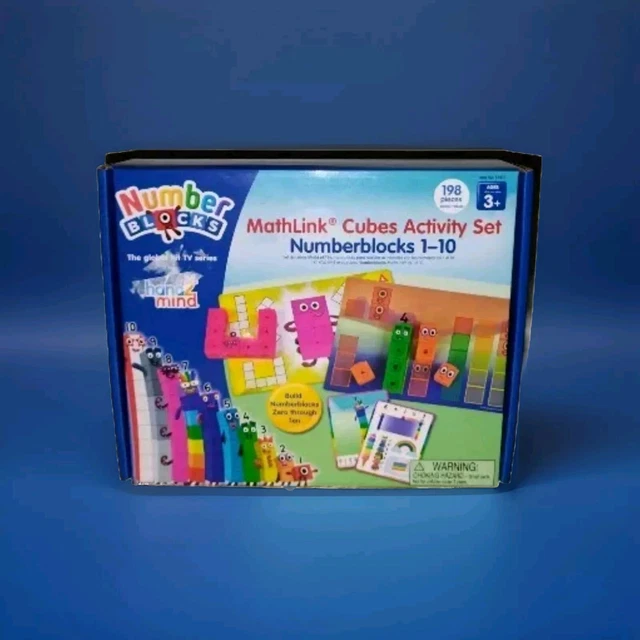 HAND2MIND MATHLINK CUBES Numberblocks 1-10 Activity Set, 30 Preschool ...