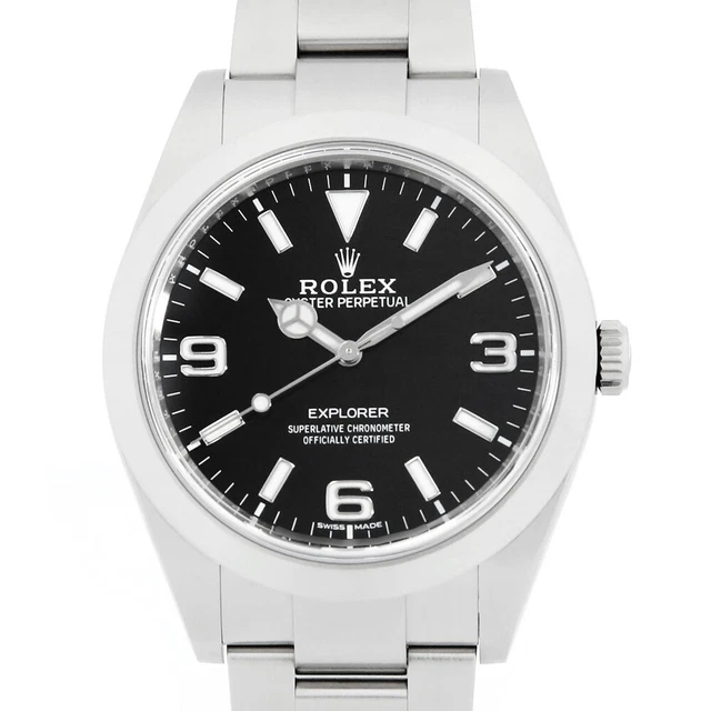 ROLEX EXPLORER I Late Model White 369 214270 Noir Numéro aléatoire d ...